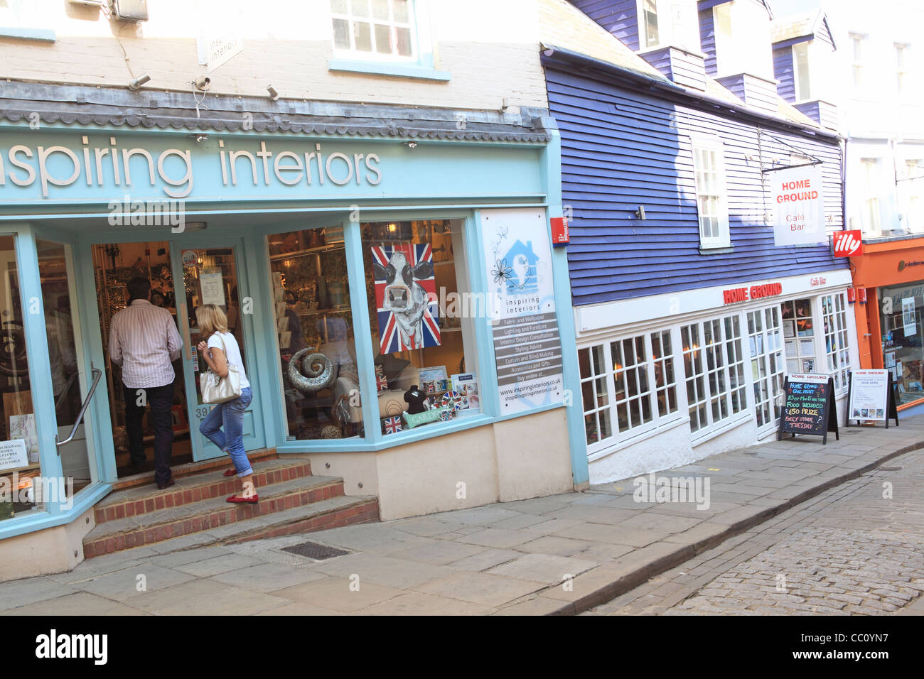 The Old High Street, part of the Creative Quarter in Folkestone, Kent ...