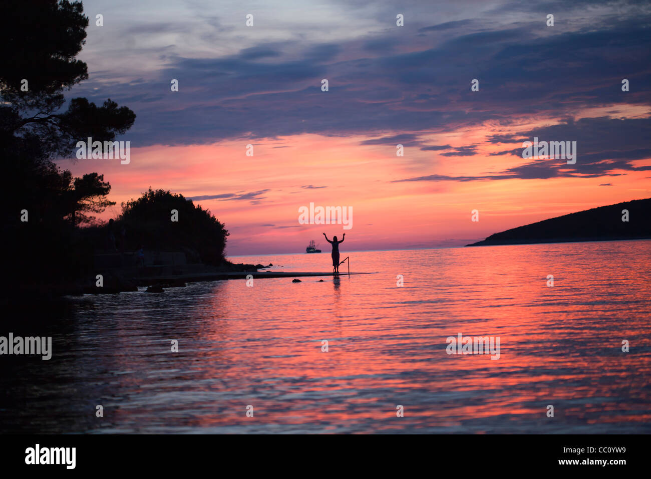 Sunset, Island of Ilovik Croatia Stock Photo - Alamy