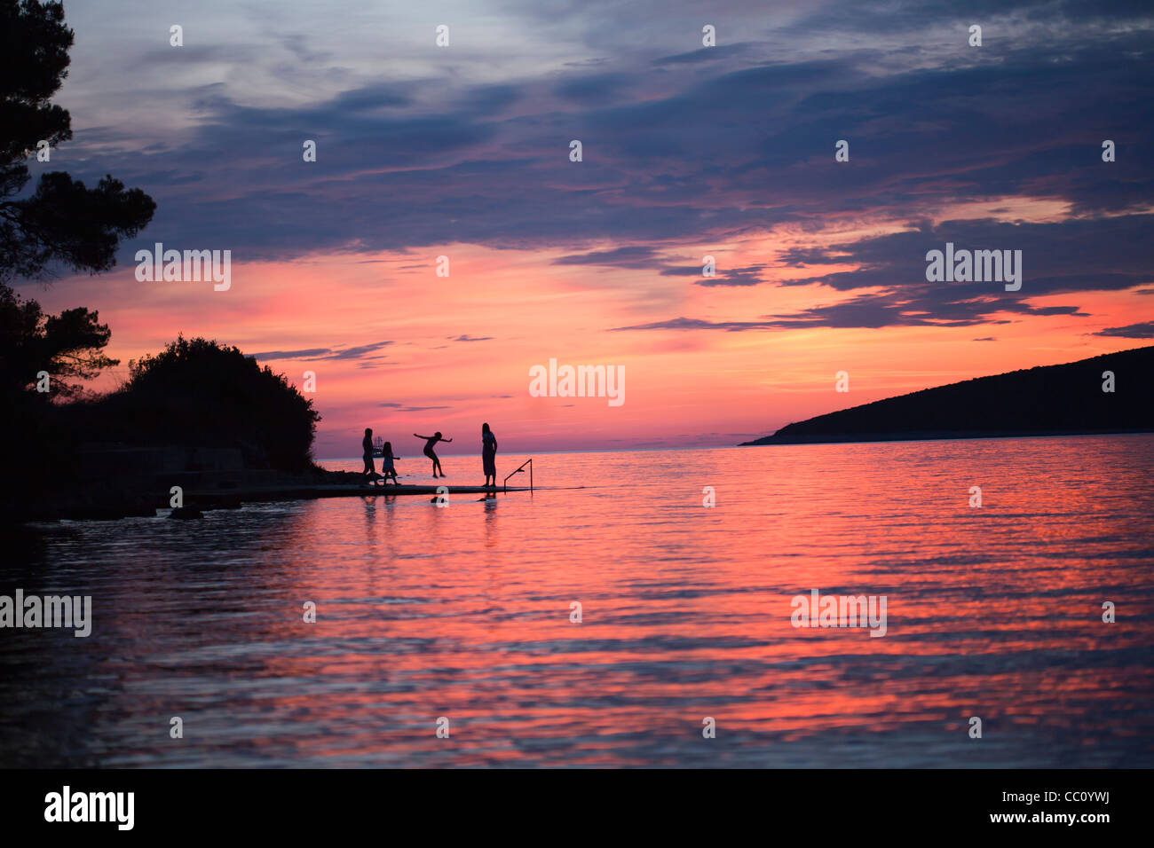 Sunset, Island of Ilovik Croatia Stock Photo - Alamy