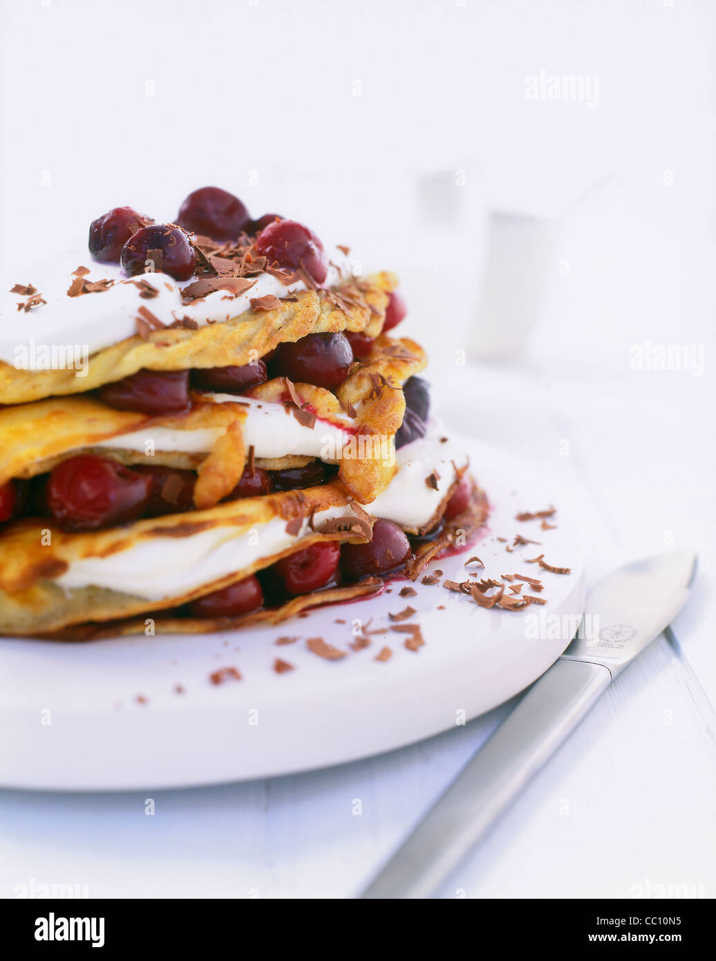 Crêpe tart Black Forest gateau Style Stock Photo - Alamy