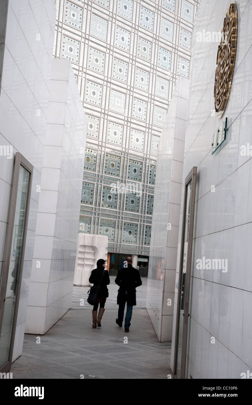 Entrance to Institut du Monde Arabe, Arab World Institute, Paris ...