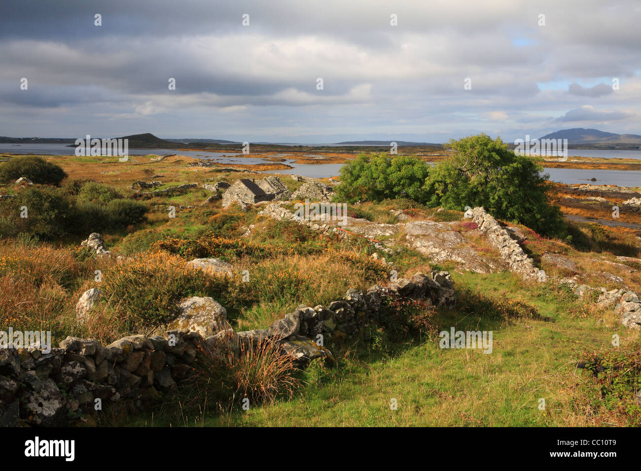 Cottage ruins in Connemara . Ireland Stock Photo - Alamy