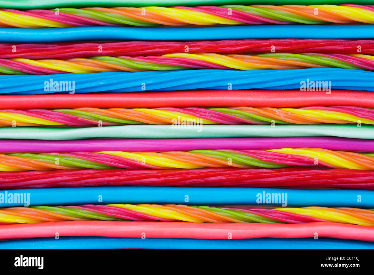 Striped Candy Pattern. Pencils, whips and twists Stock Photo - Alamy