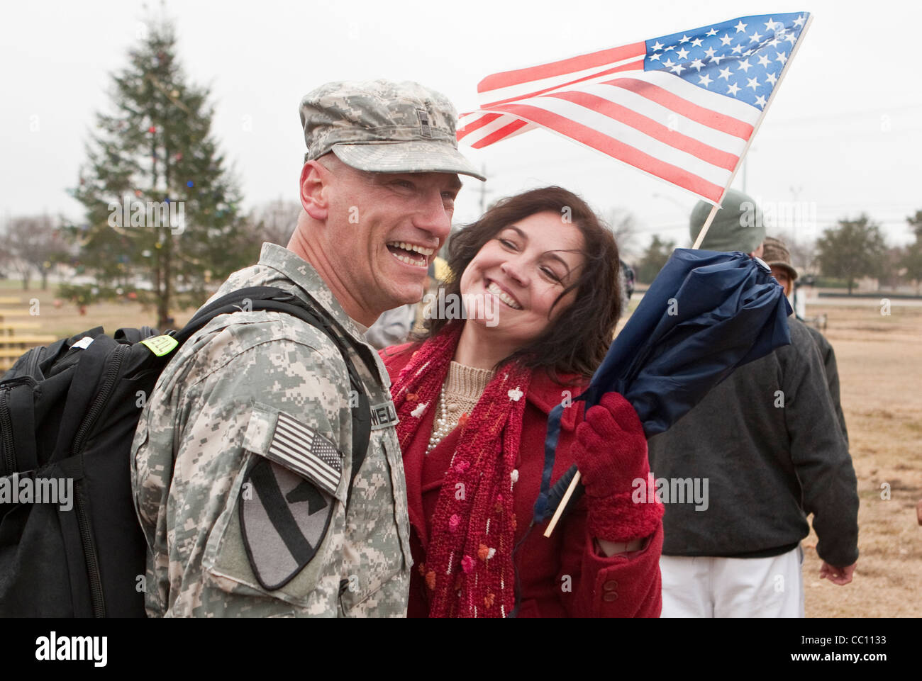 Welcome home ceremony for Iraq war veterans returning from duty to Fort ...