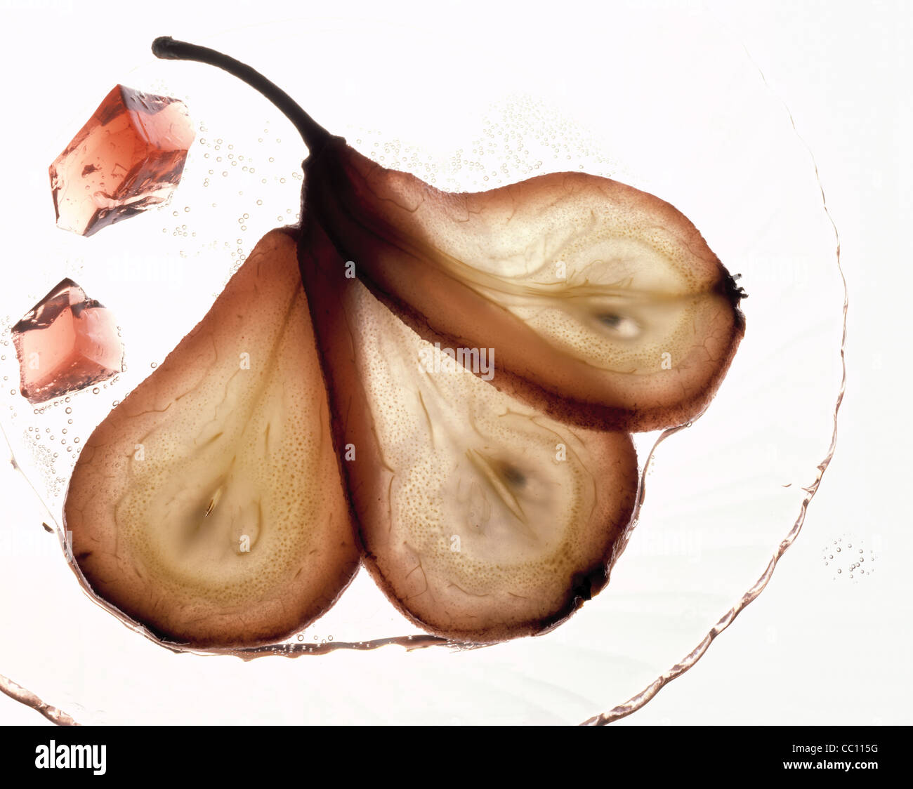 Still: Slices of pear Stock Photo - Alamy