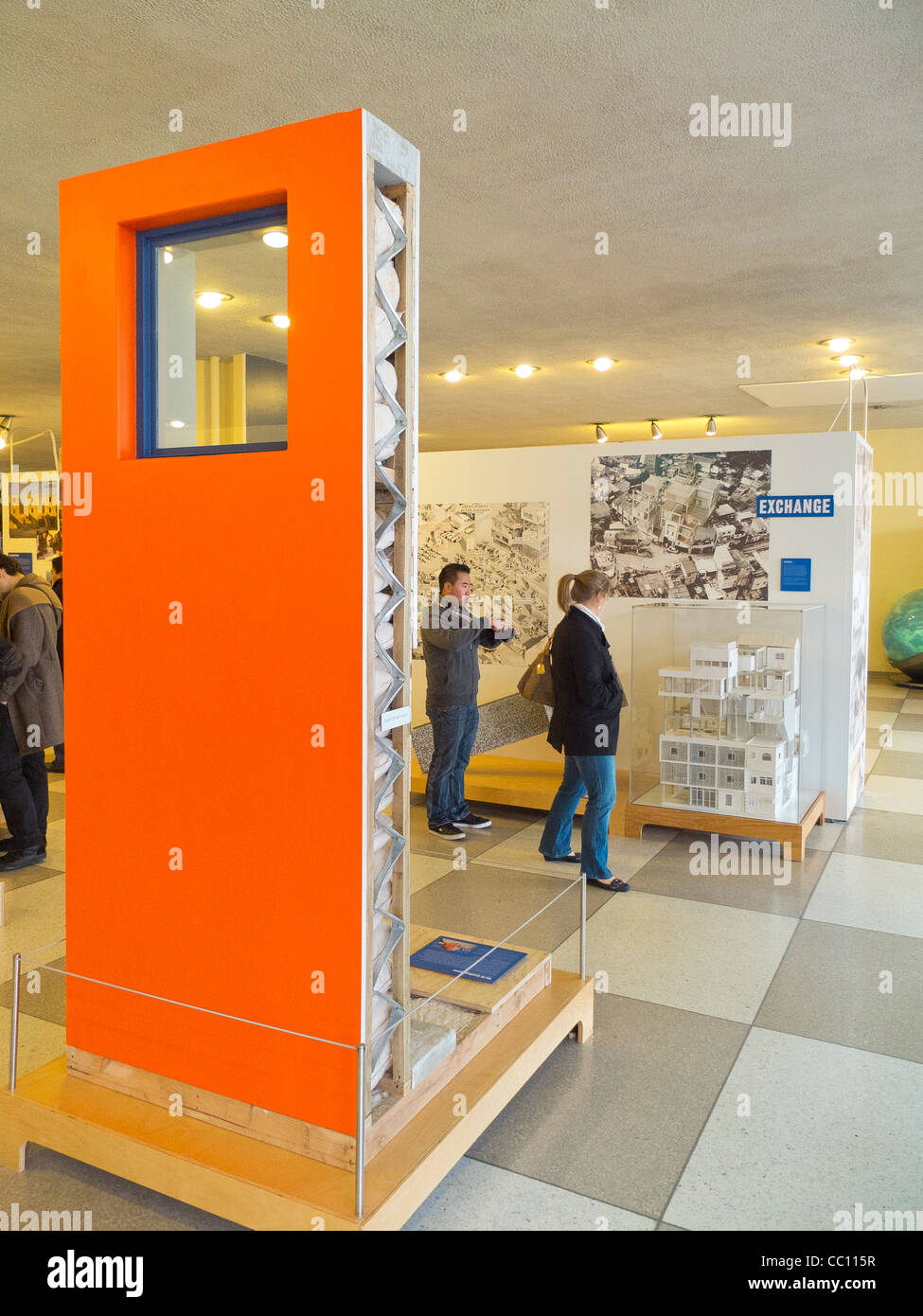 eco housing building materials display Stock Photo - Alamy