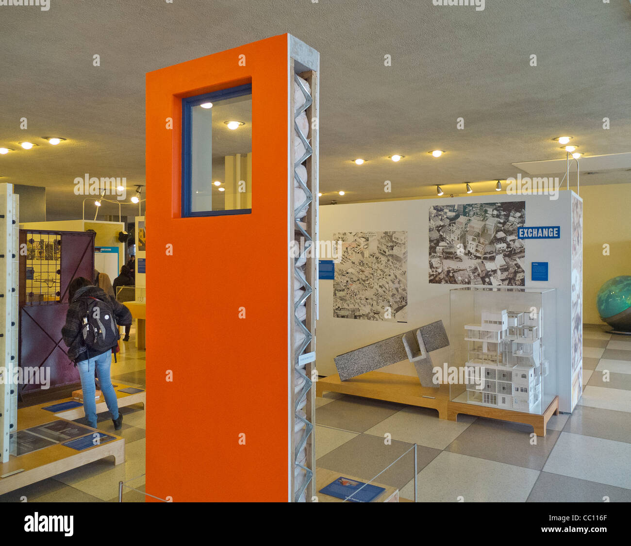 eco housing building materials display Stock Photo - Alamy