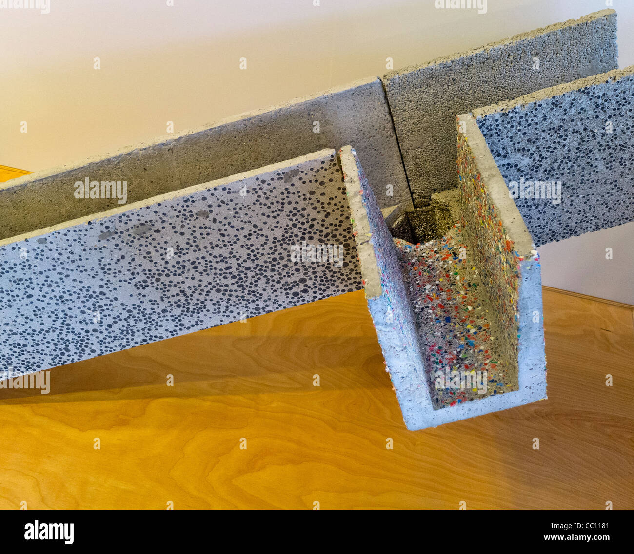 eco housing building materials display Stock Photo - Alamy