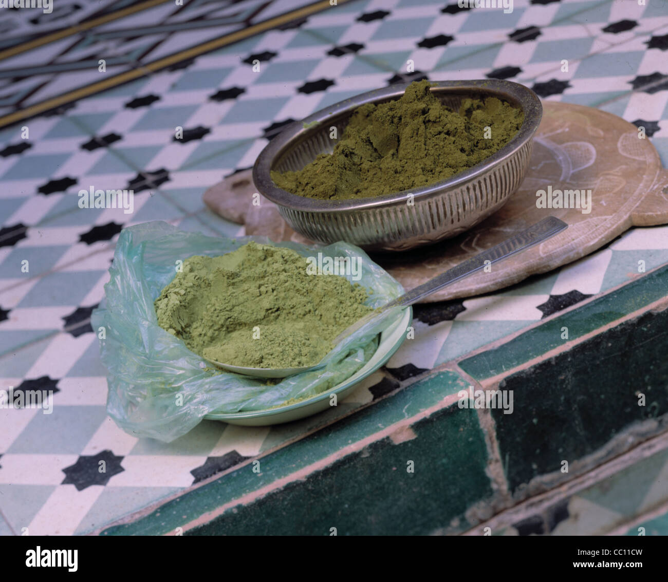 Still: Pure Henna powder and herbal henna powder Stock Photo - Alamy