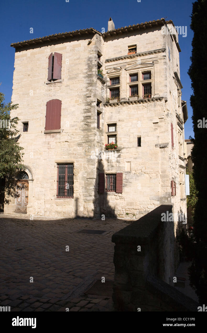 Uzes, France, medieval buildings Stock Photo - Alamy