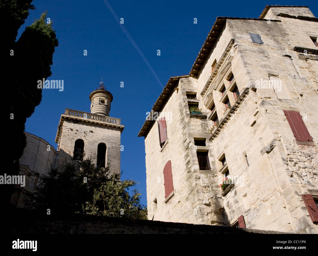 Uzes, France, medieval buildings Stock Photo - Alamy
