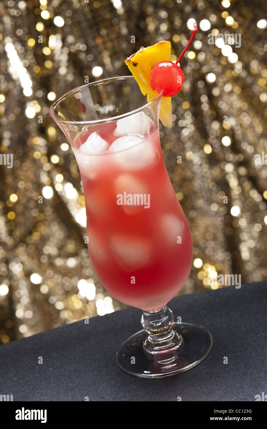 Singapore Sling cocktail Stock Photo - Alamy
