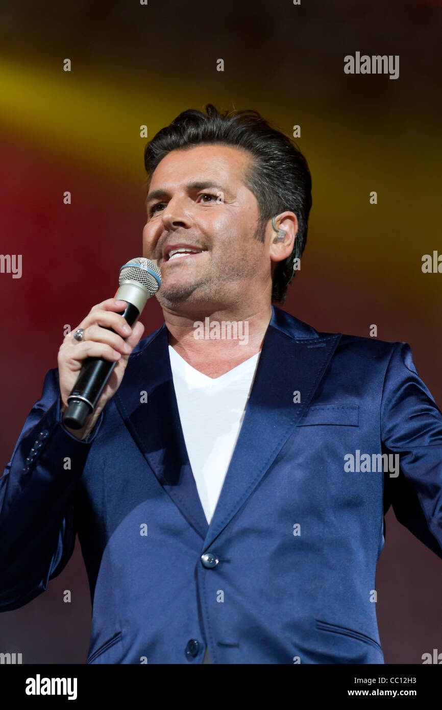 Singer Thomas Anders performs at Sixday-Nights Zürich 2011 at Zurich ...