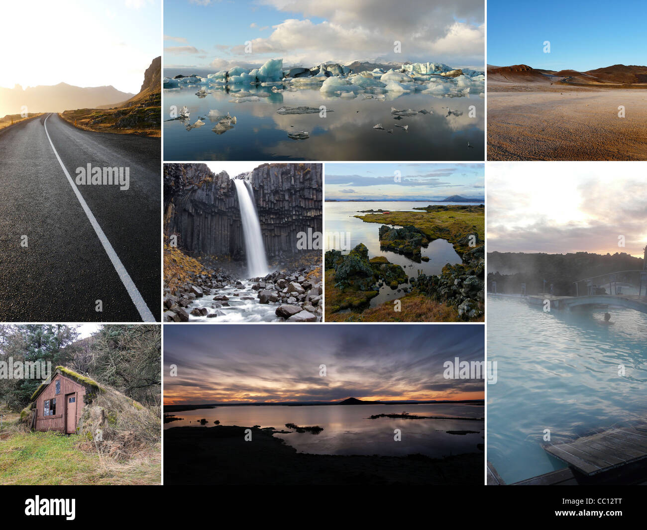 A collage of multiple images from Iceland, Europe Stock Photo - Alamy