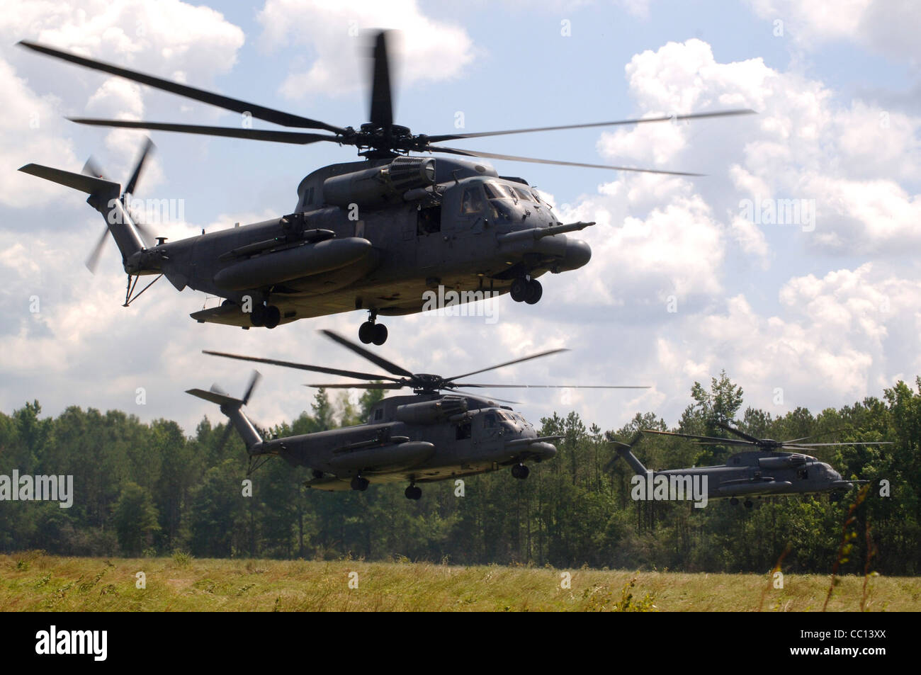 MH-53 Pave Low helicopters from the 20th Special Operations Squadron at ...