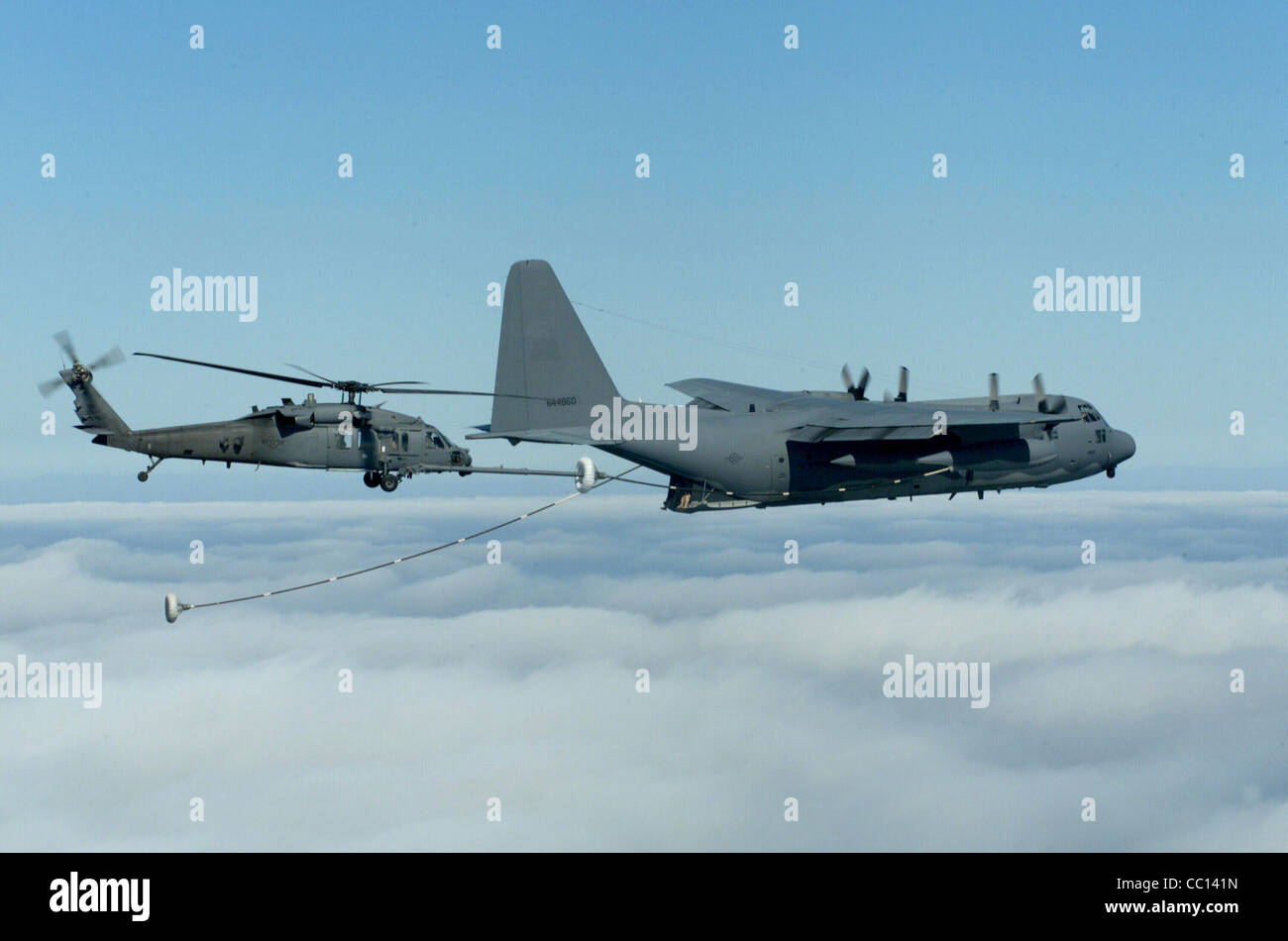 OVER SAN DIEGO, Calif. - An HH-60 from the 55th Rescue Squadron's moves ...