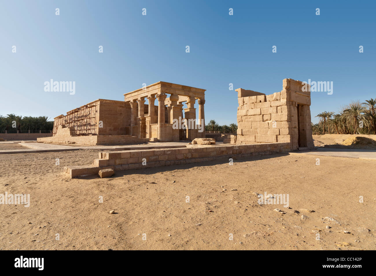 View of the Hibis Temple, the ancient capital of Kharga Oasis, Western ...