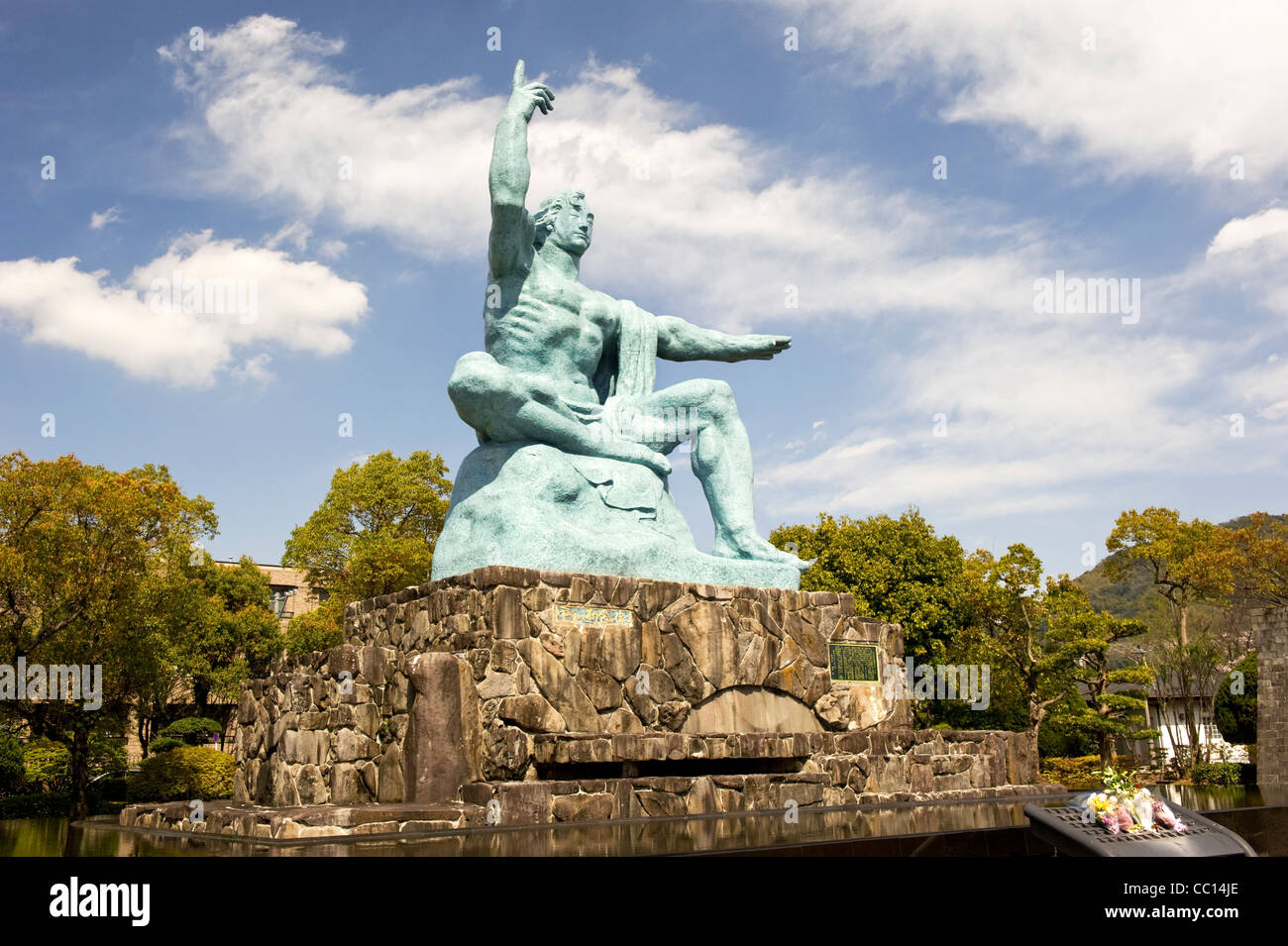 The Peace Statue commemorates the atomic bombing of August 9th 1945 in ...