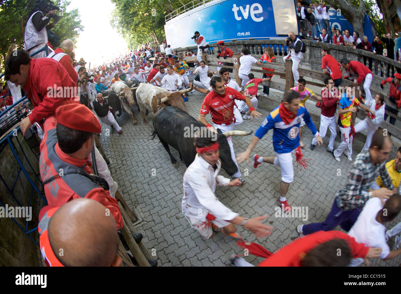 Running of the bulls hi-res stock photography and images - Alamy