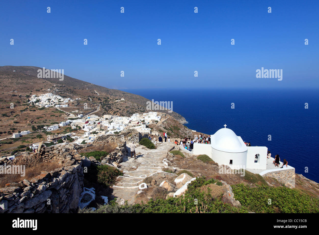 greece cyclades islands sikinos the inauguration of the church of the ...