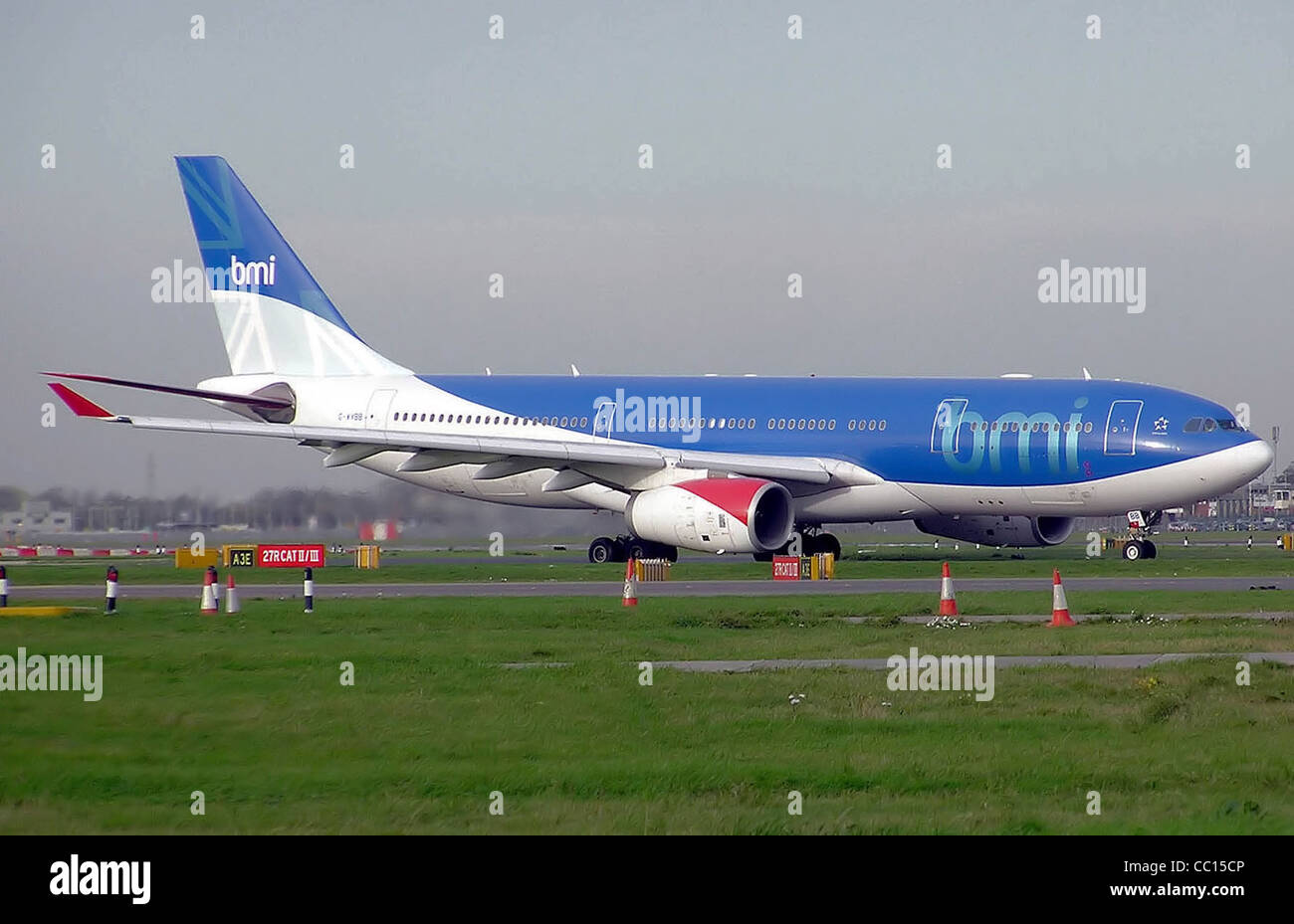 bmi Airbus A330-200 (G-WWBB) in the take off queue at London (Heathrow ...