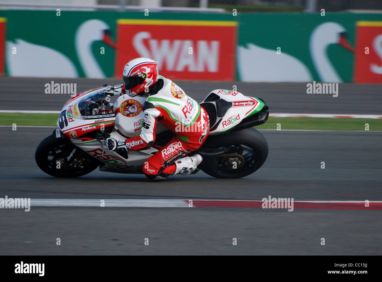 Michael Rutter British Superbikes rider at Silverstone 2011 Stock Photo ...