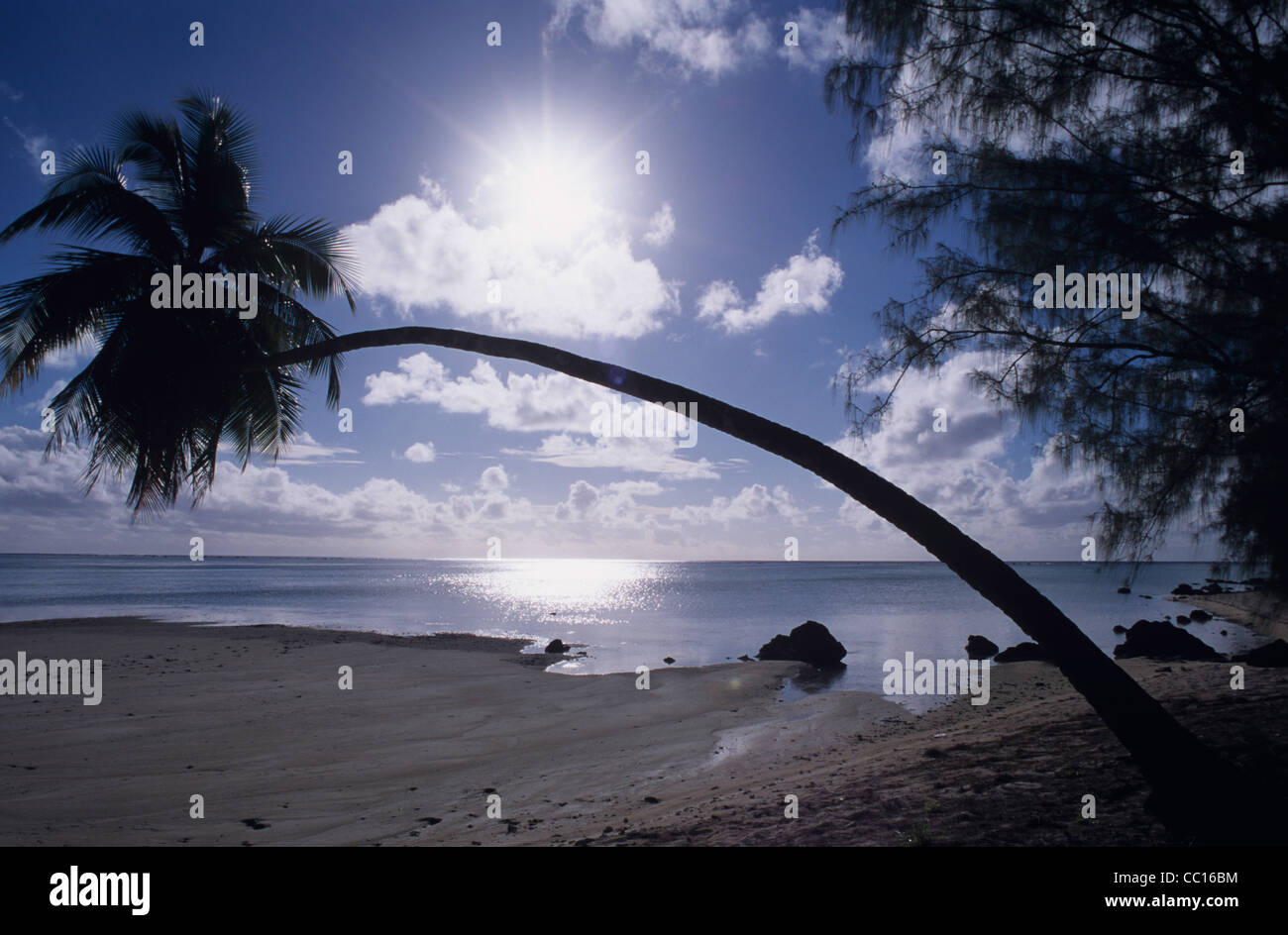 Cook Islands, Kūki 'Āirani, South Pacific Ocean, Aitutaki, beach scenic ...