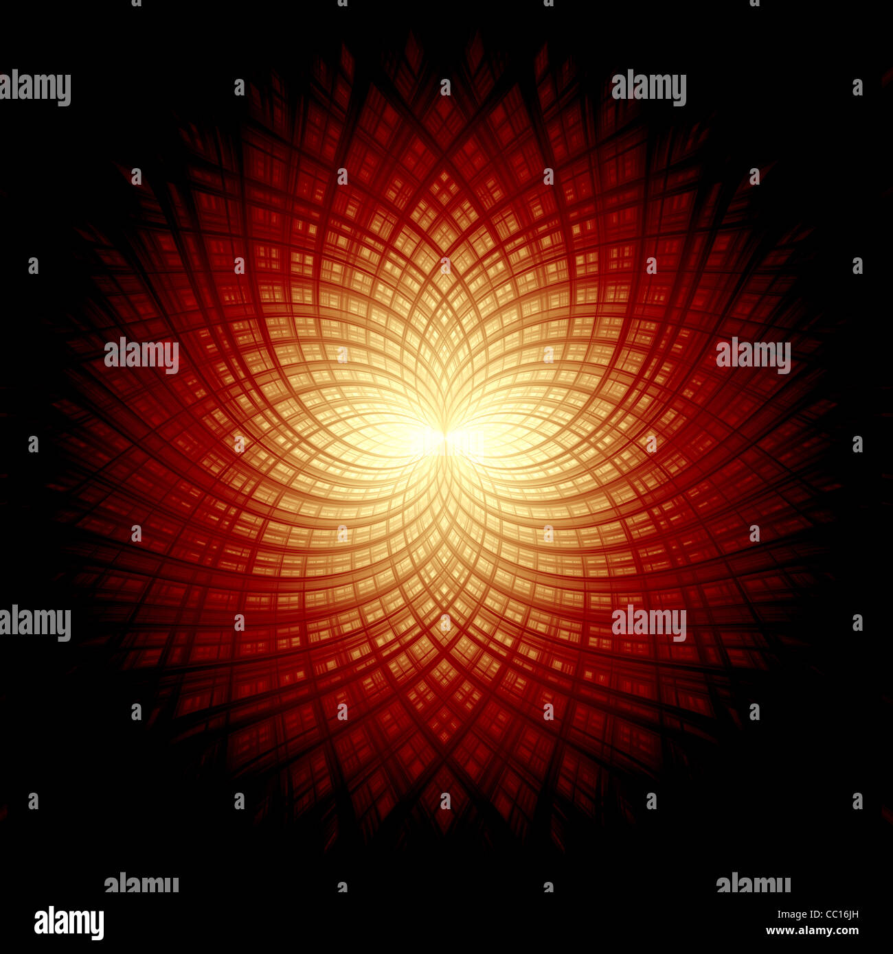 abstract radial geometric pattern on a black background Stock Photo - Alamy