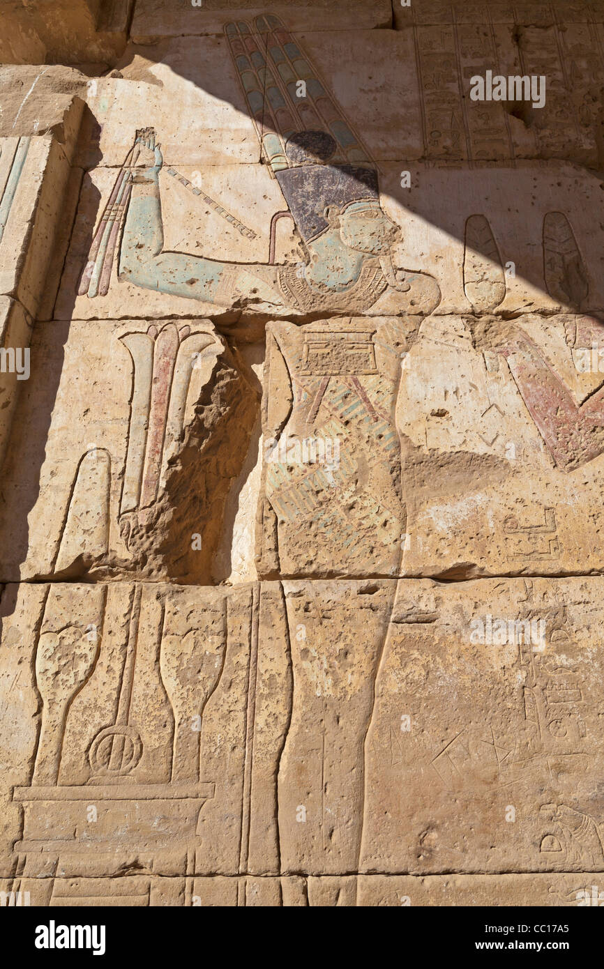 Vertical shot of God Min in the Hibis Temple, the ancient capital of ...