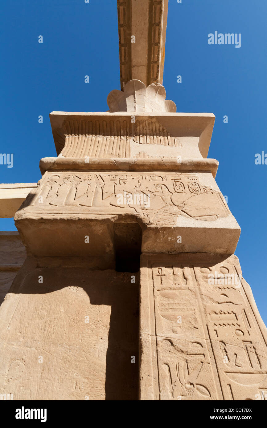 View of the gateway at the Hibis Temple, the ancient capital of Kharga ...