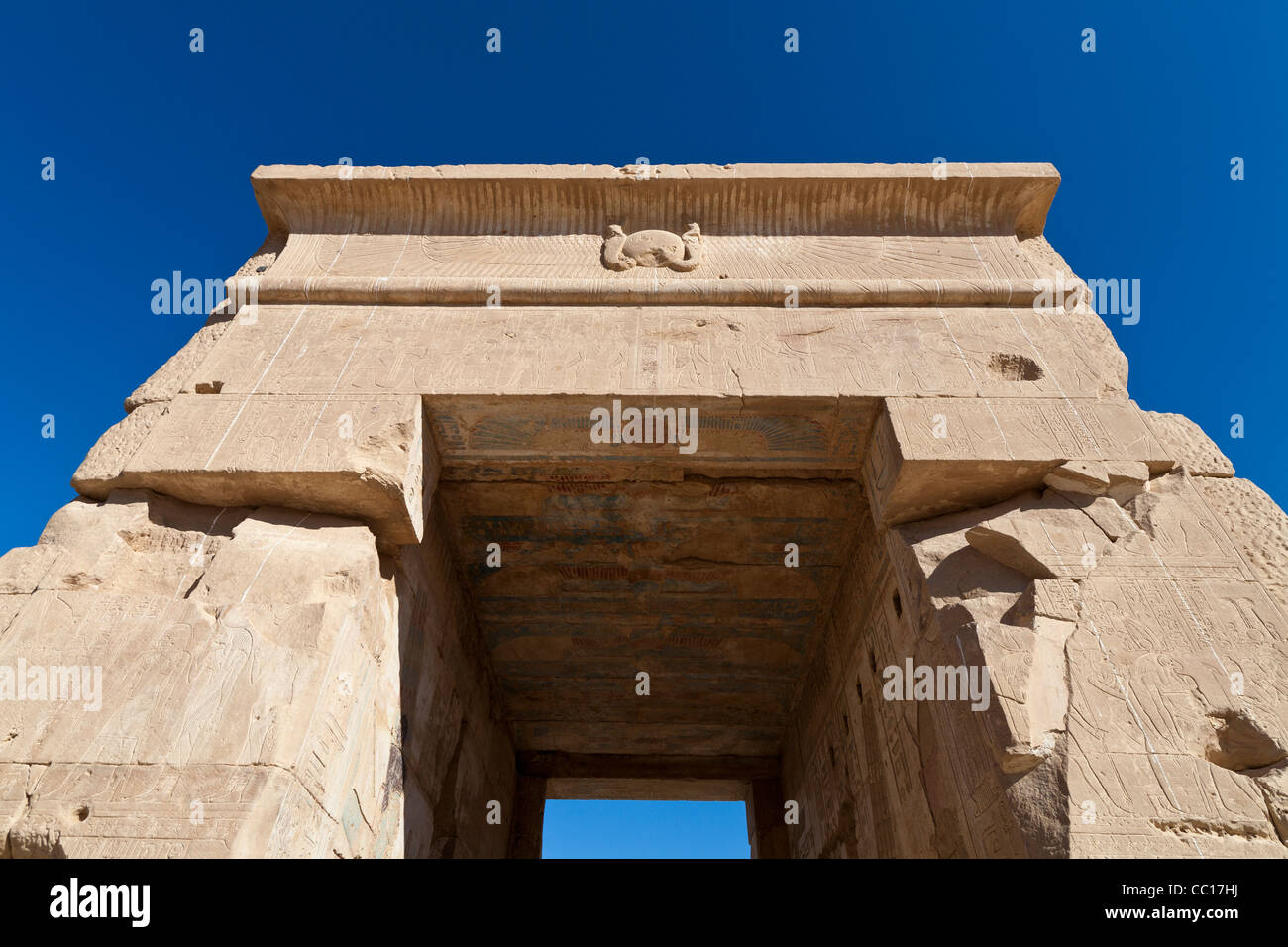 Gateway at the Hibis Temple, the ancient capital of Kharga Oasis ...