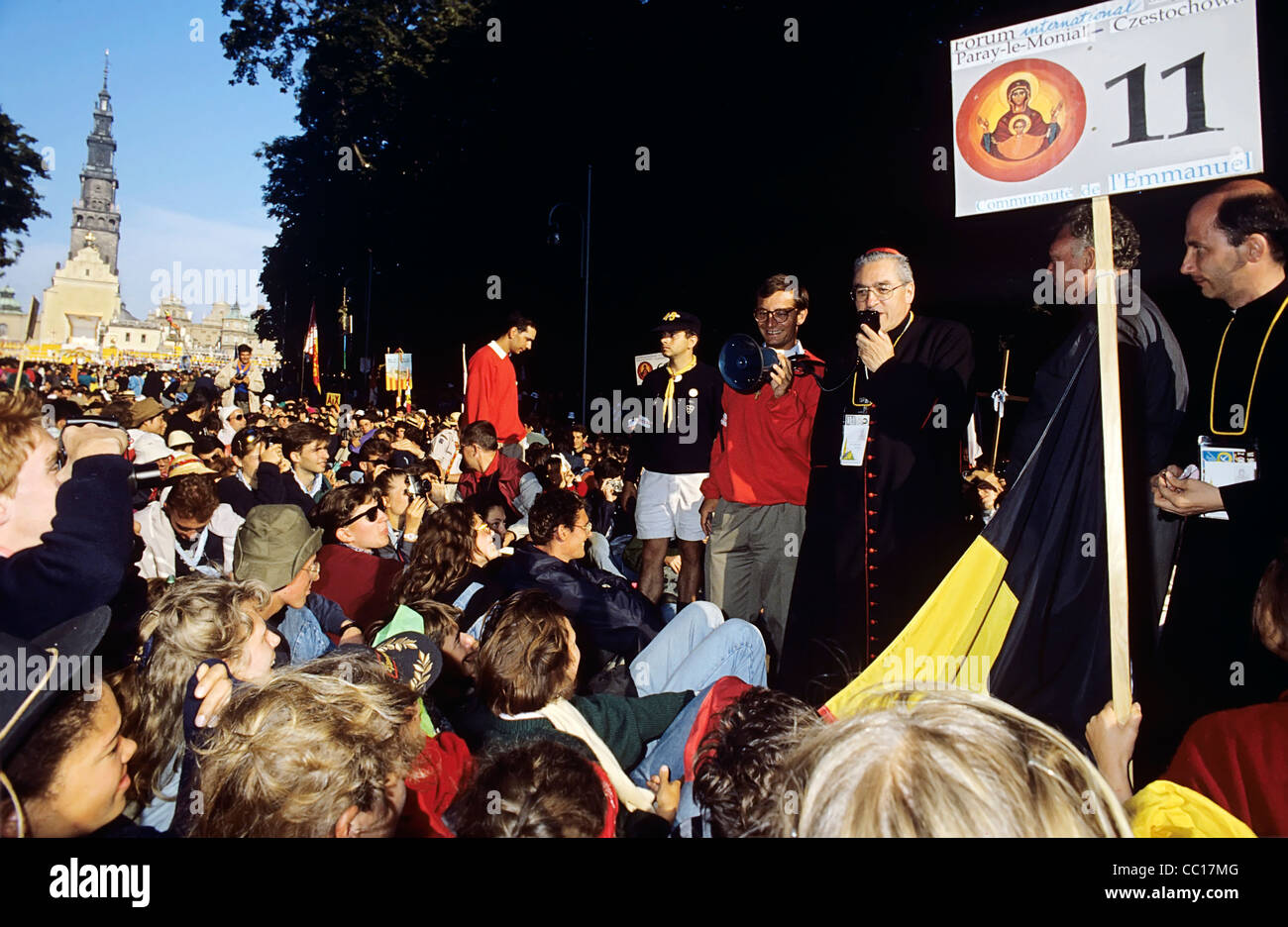 french Cardinal Jean-Marie Lustiger talking during wyd - world youth ...