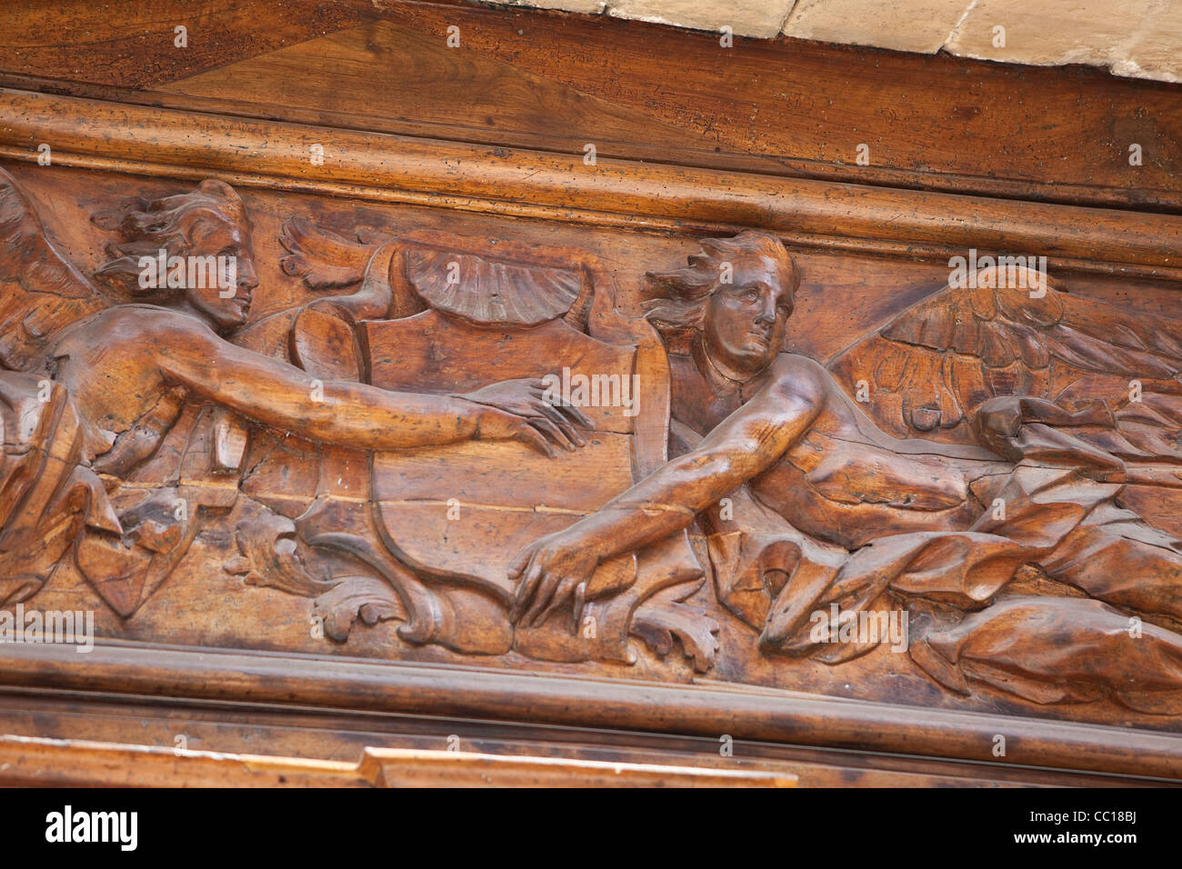 Wooden carving face on building hi-res stock photography and images - Alamy