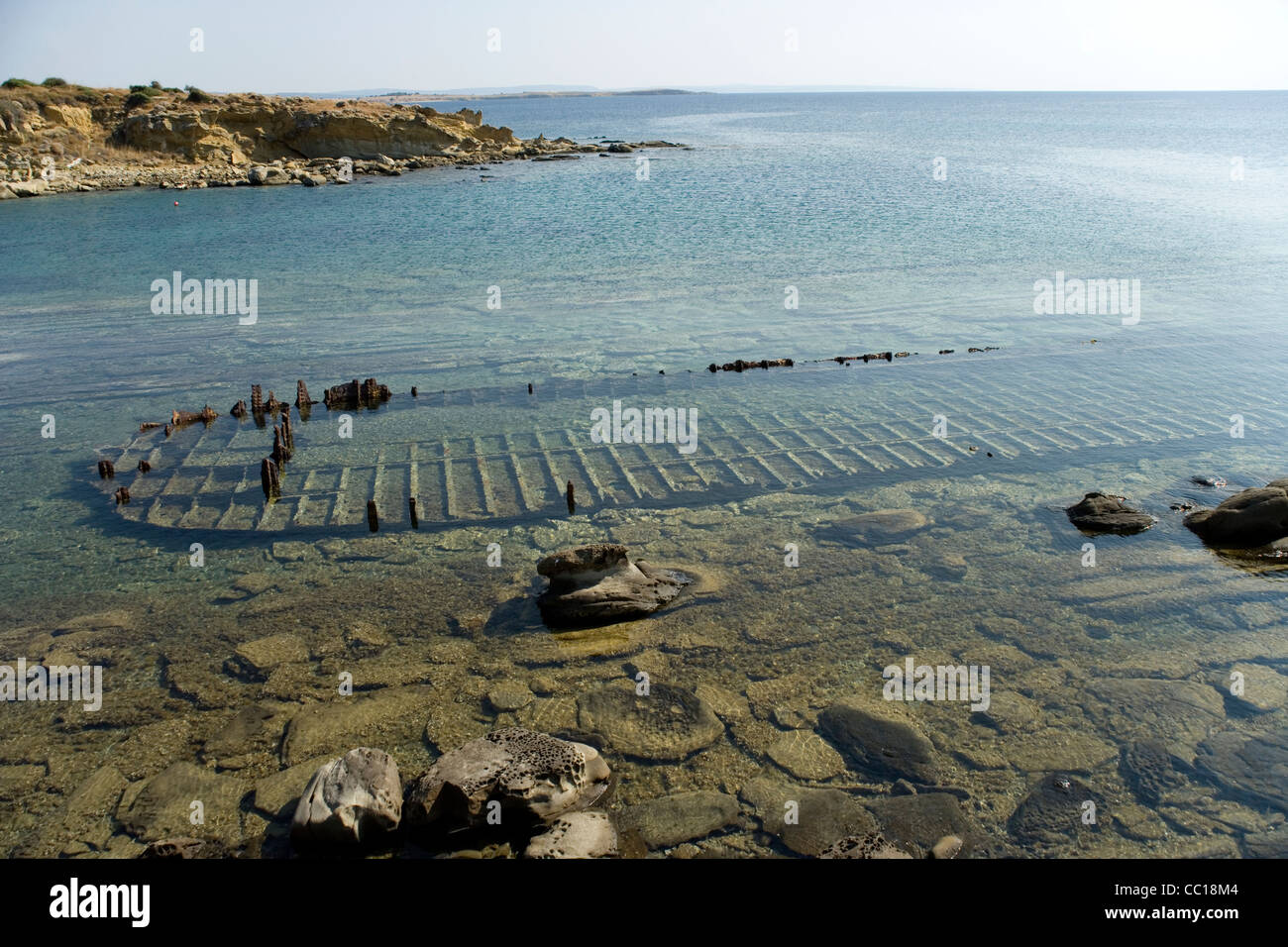 Remains of a British boat at Suvla Bay, Gallipoli scene of fighting in ...
