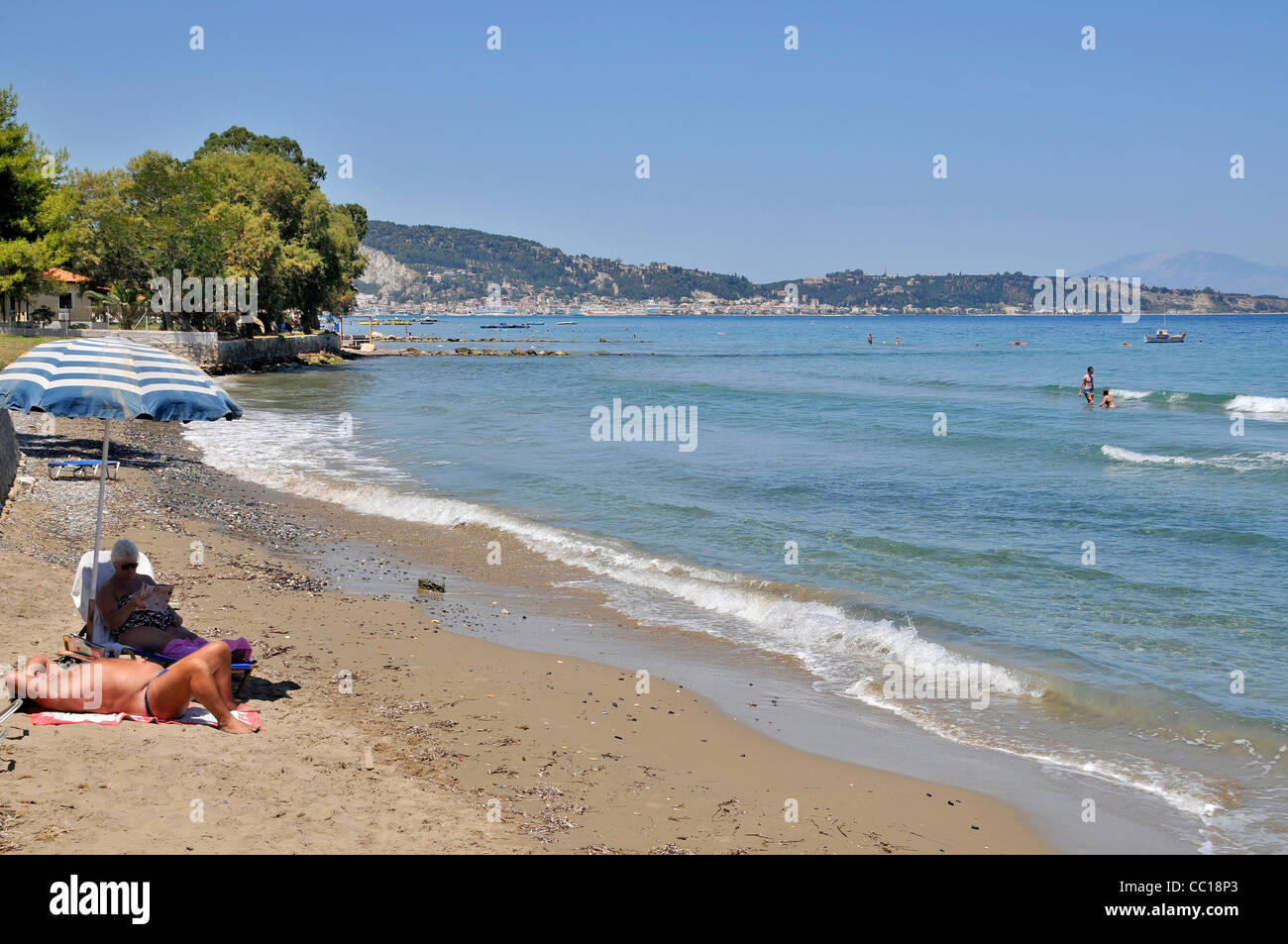 Argassi beach, Zante, Greece Stock Photo - Alamy
