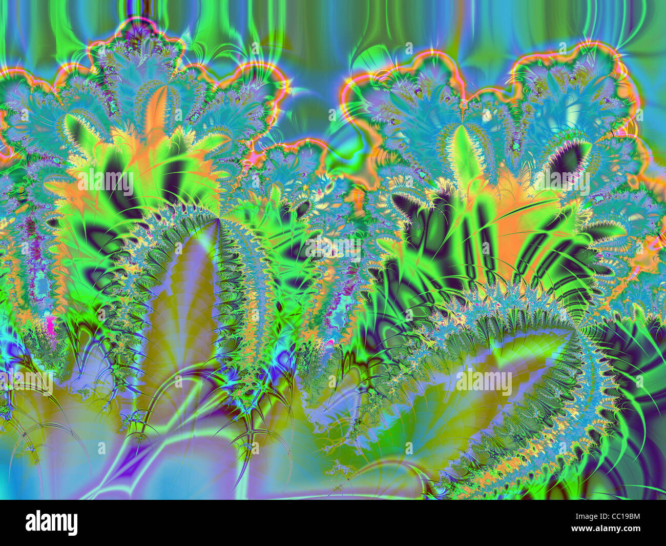 A Cactus Inspired Fractal Garden Stock Photo - Alamy