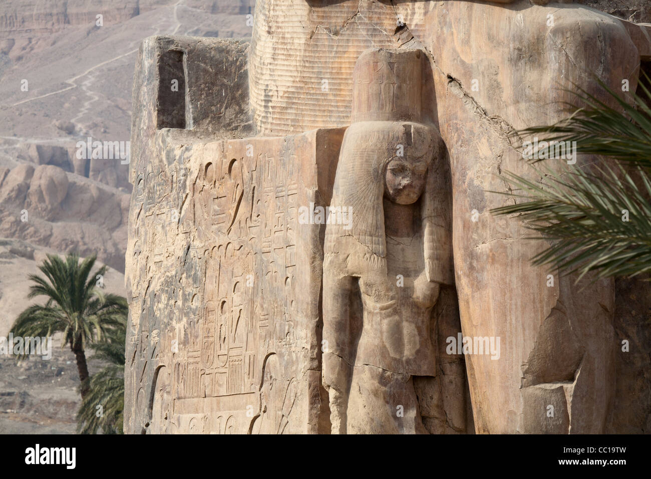Close up of Queen Tiy Chief wife of Amenhotep III standing by his side ...
