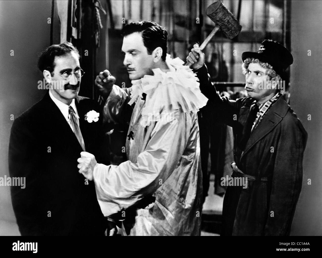 GROUCHO MARX, WALTER KING, HARPO MARX, A DAY AT THE RACES, 1937 Stock ...