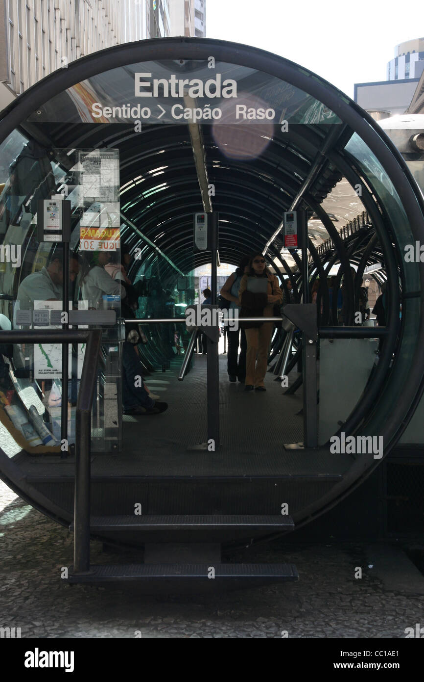 Curitiba Rapid Bus Public transport system Stock Photo - Alamy
