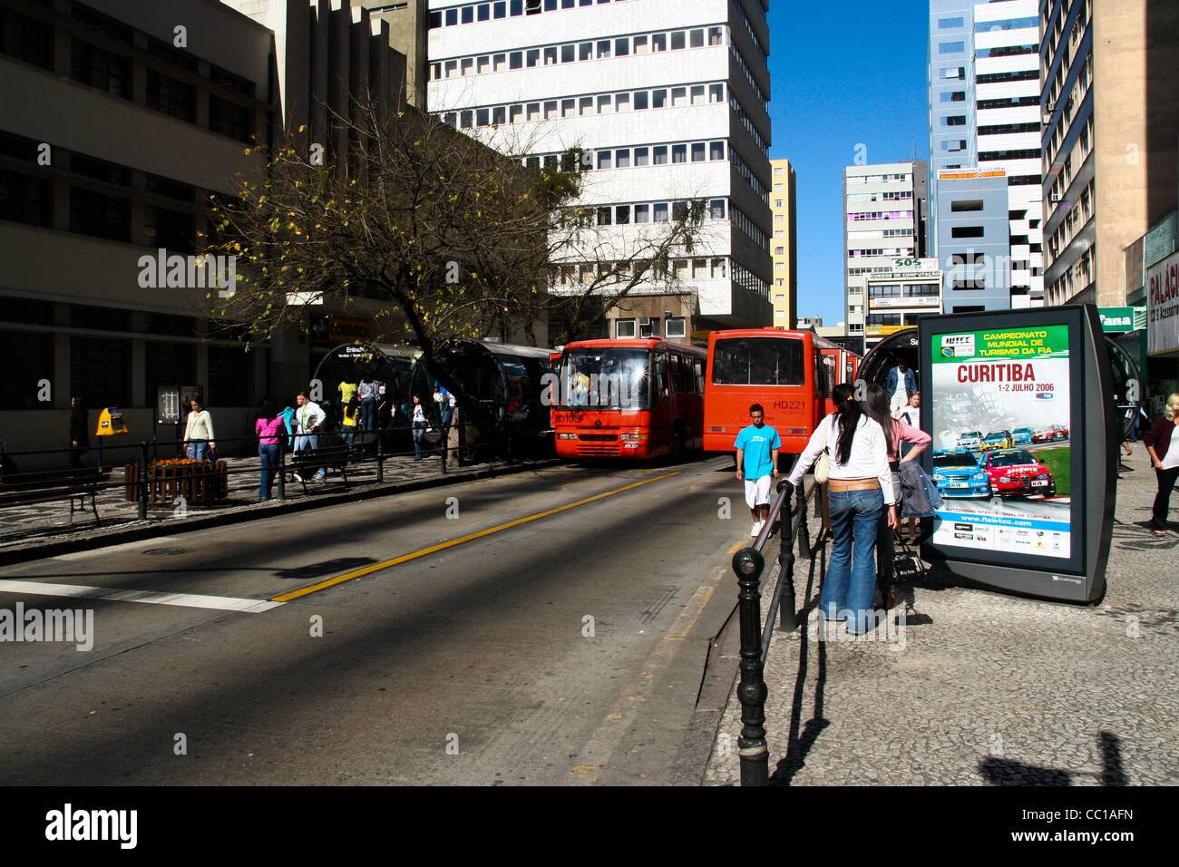 Curitiba Rapid Bus Public transport system Stock Photo - Alamy