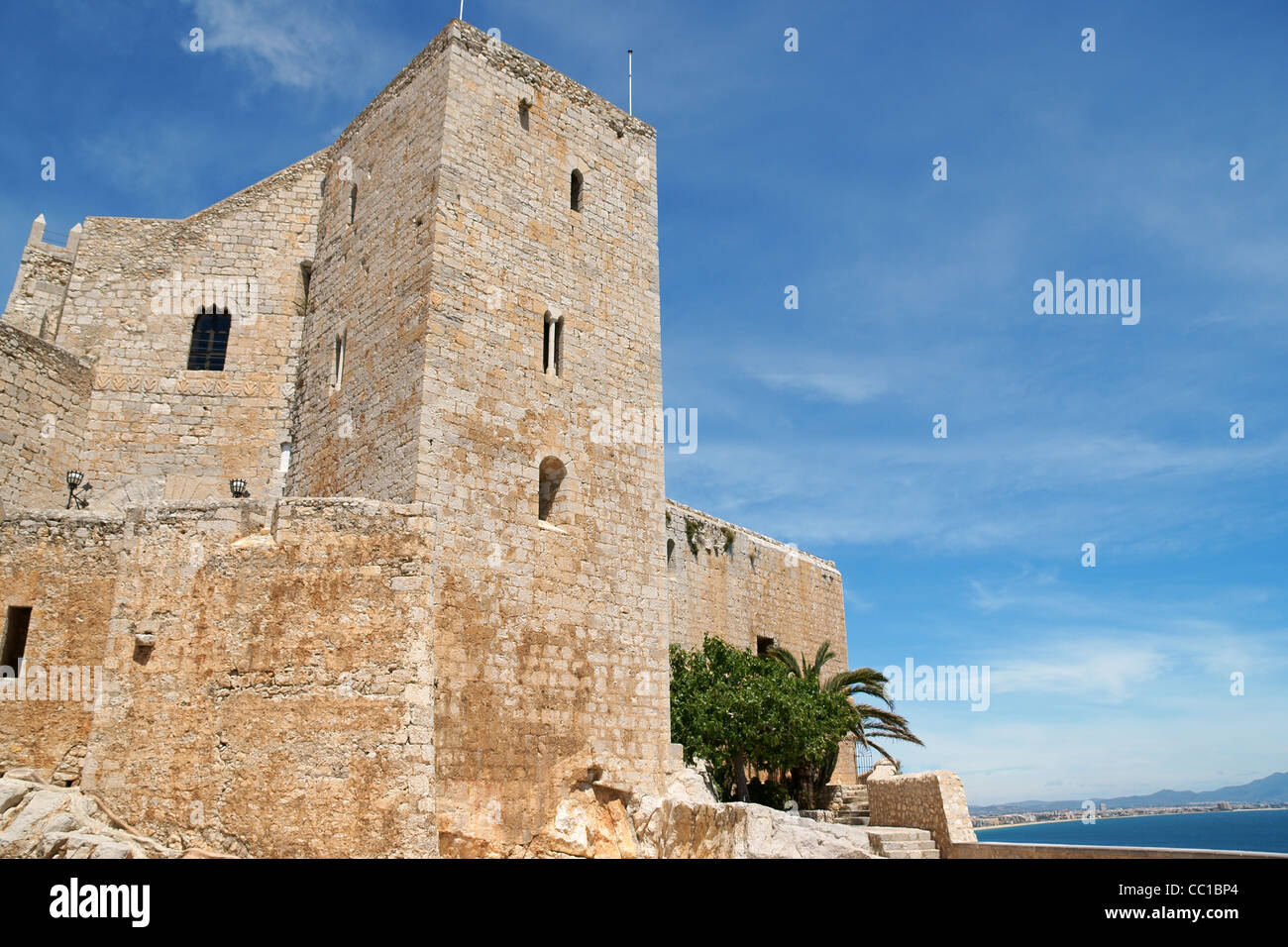 Pope Luna's Castle in Peniscola, Valencia Province, Spain Stock Photo ...