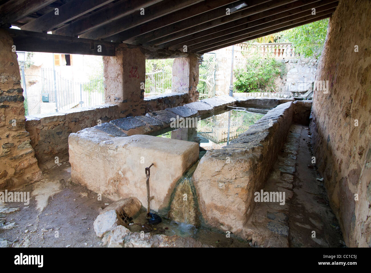 old laundry tub for wash Majorca mallorca Balearic Spain Stock Photo ...