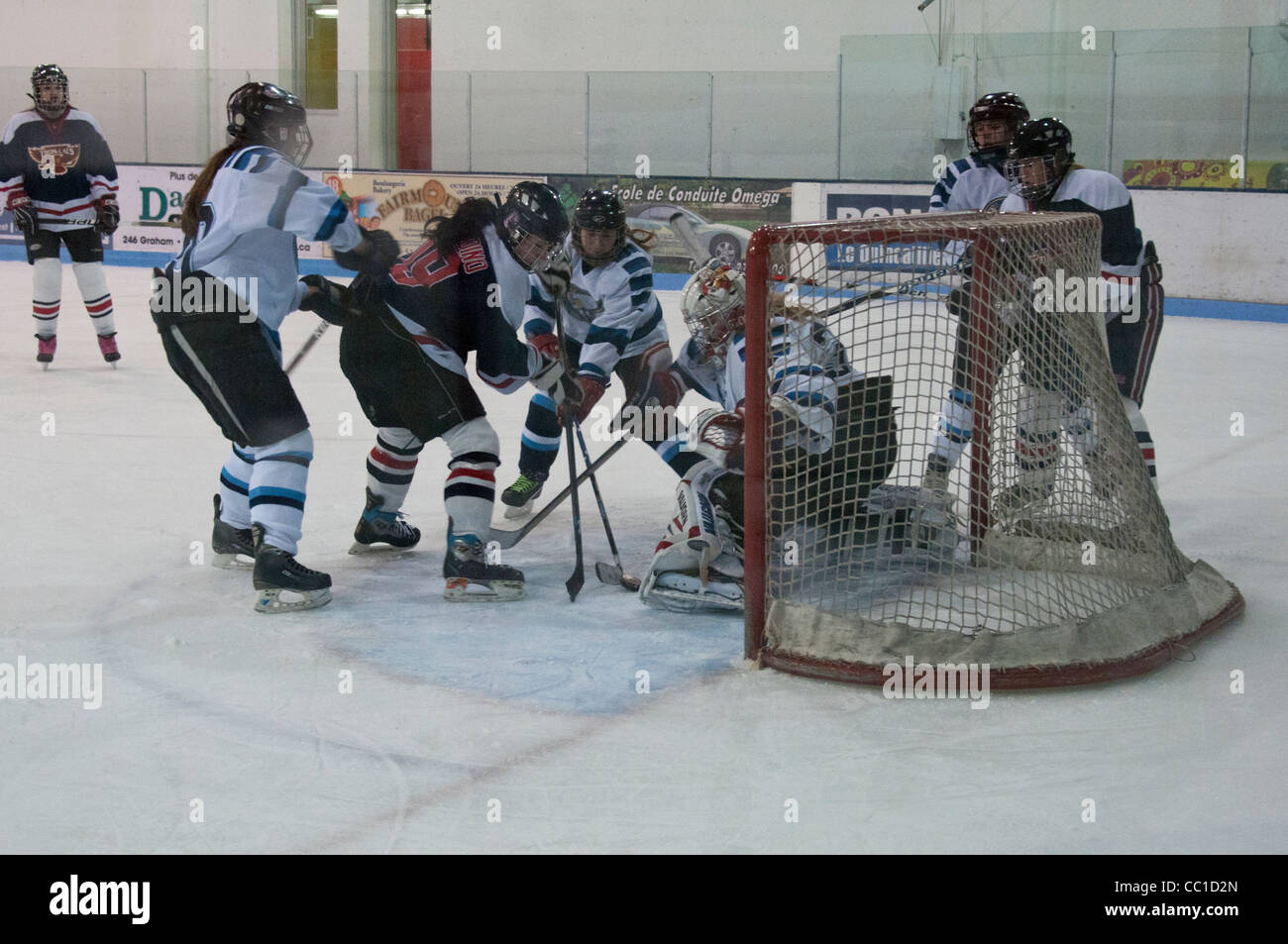 Girls Hockey Canada Stock Photo - Alamy