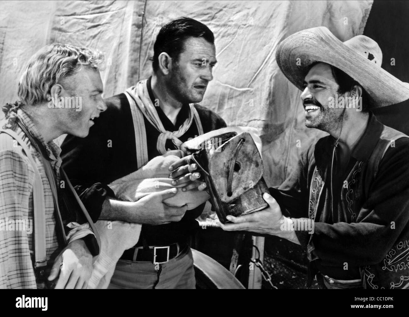 HARRY CAREY JR., JOHN WAYNE, PEDRO ARMENDARIZ, 3 GODFATHERS, 1948 Stock ...