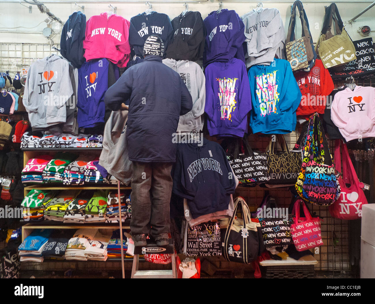 souvenir stand in Times Square neighborhood Manhattan NYC Stock Photo ...