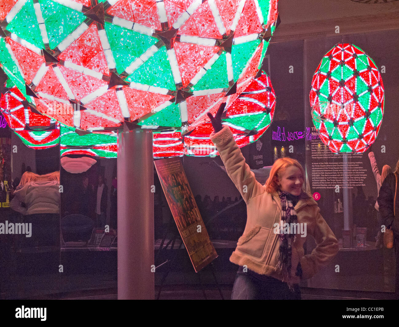 Centennial ball light show at the Times Square Visitor center Stock ...