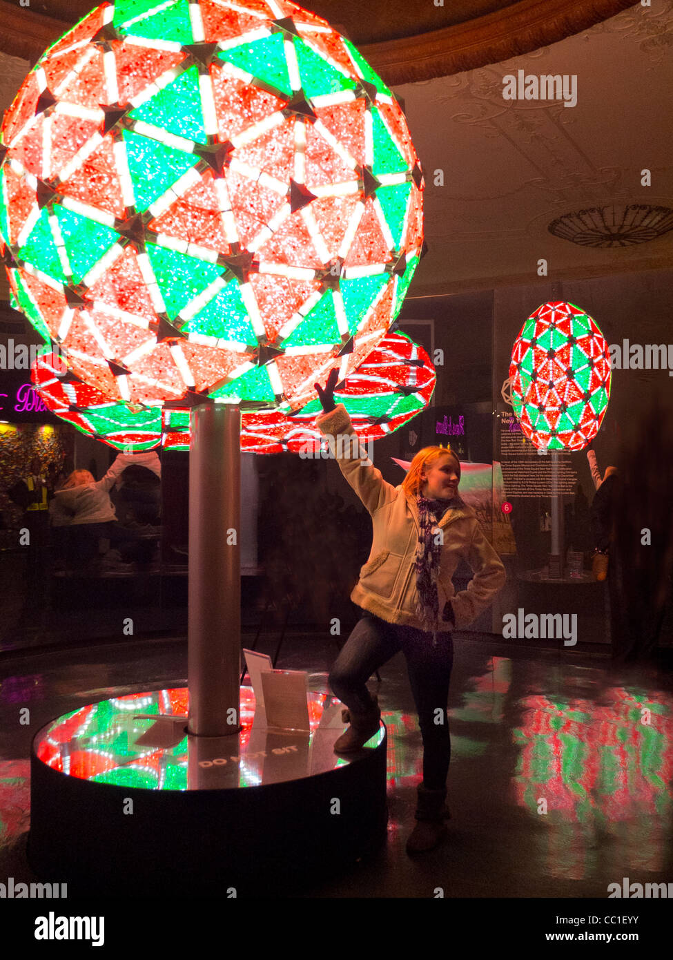 Centennial ball light show at the Times Square Visitor center Stock ...