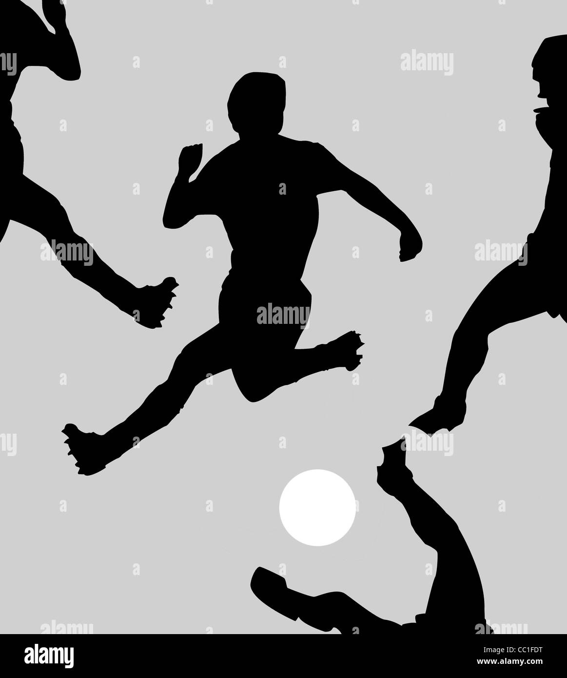 Hand drawing on football Black and White Stock Photos & Images - Alamy