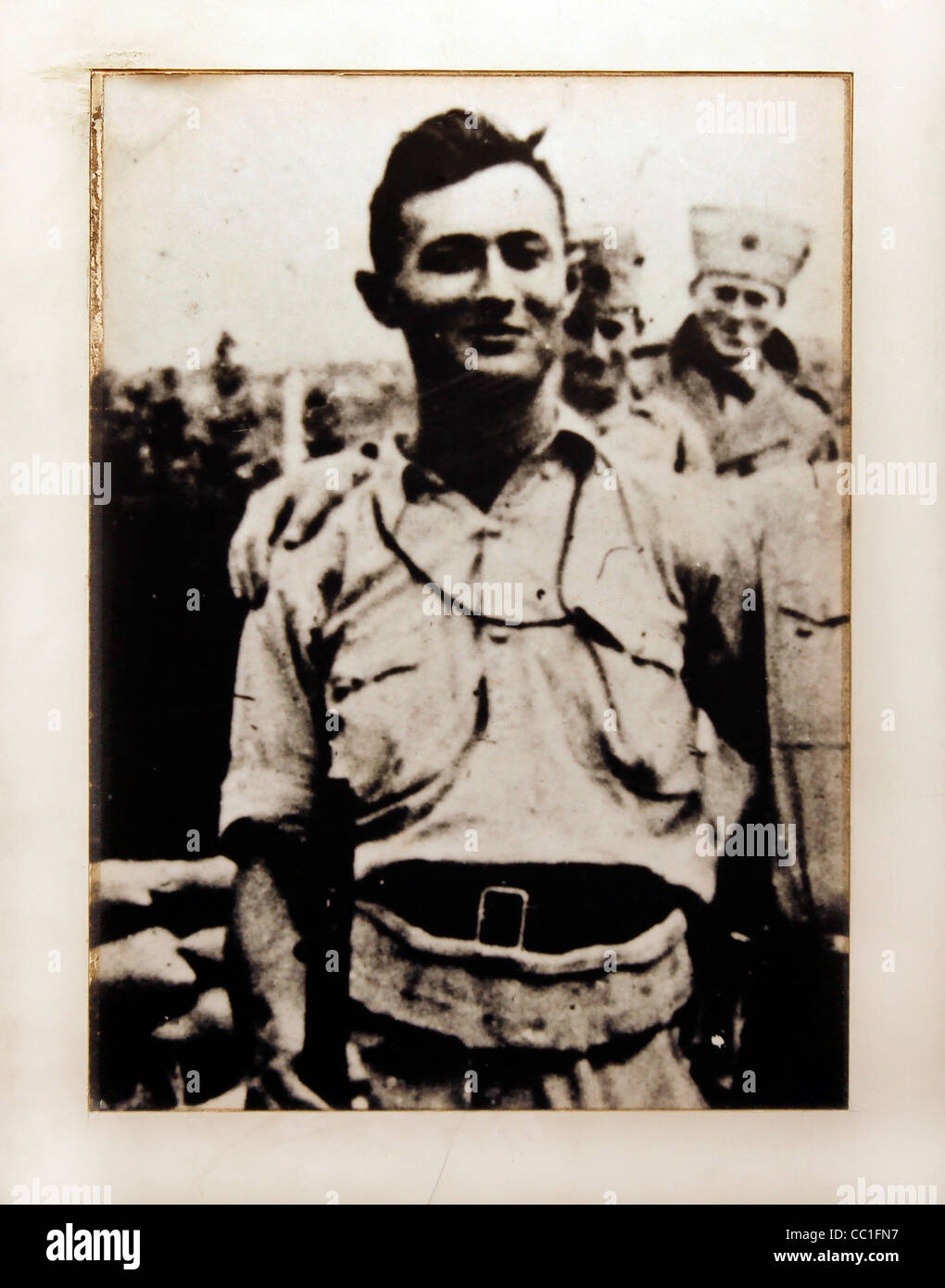 An old photo of former Israeli minister of defense Moshe Dayan during ...