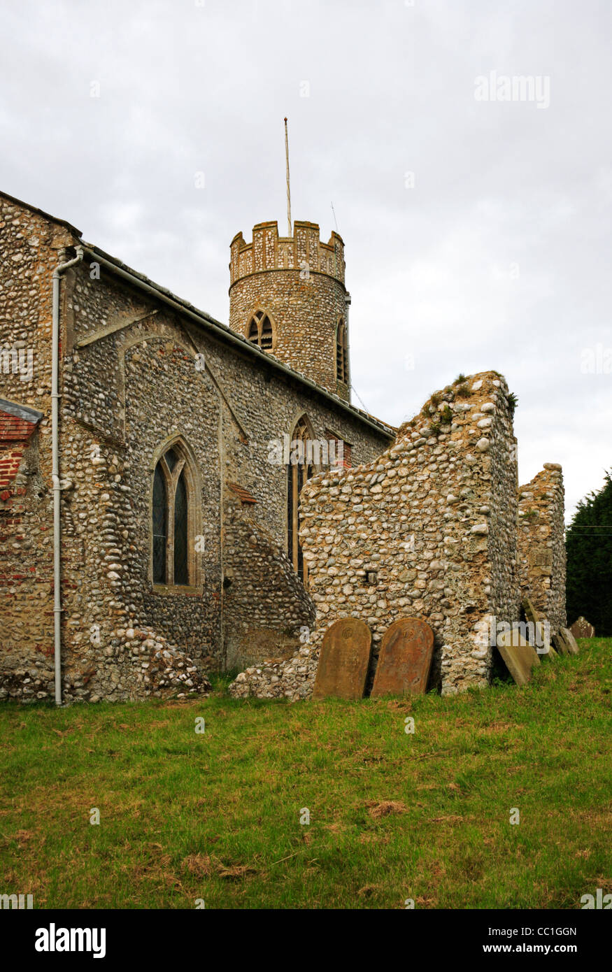 Ruins of a chantry chapel at the parish Church of St John the Baptist ...